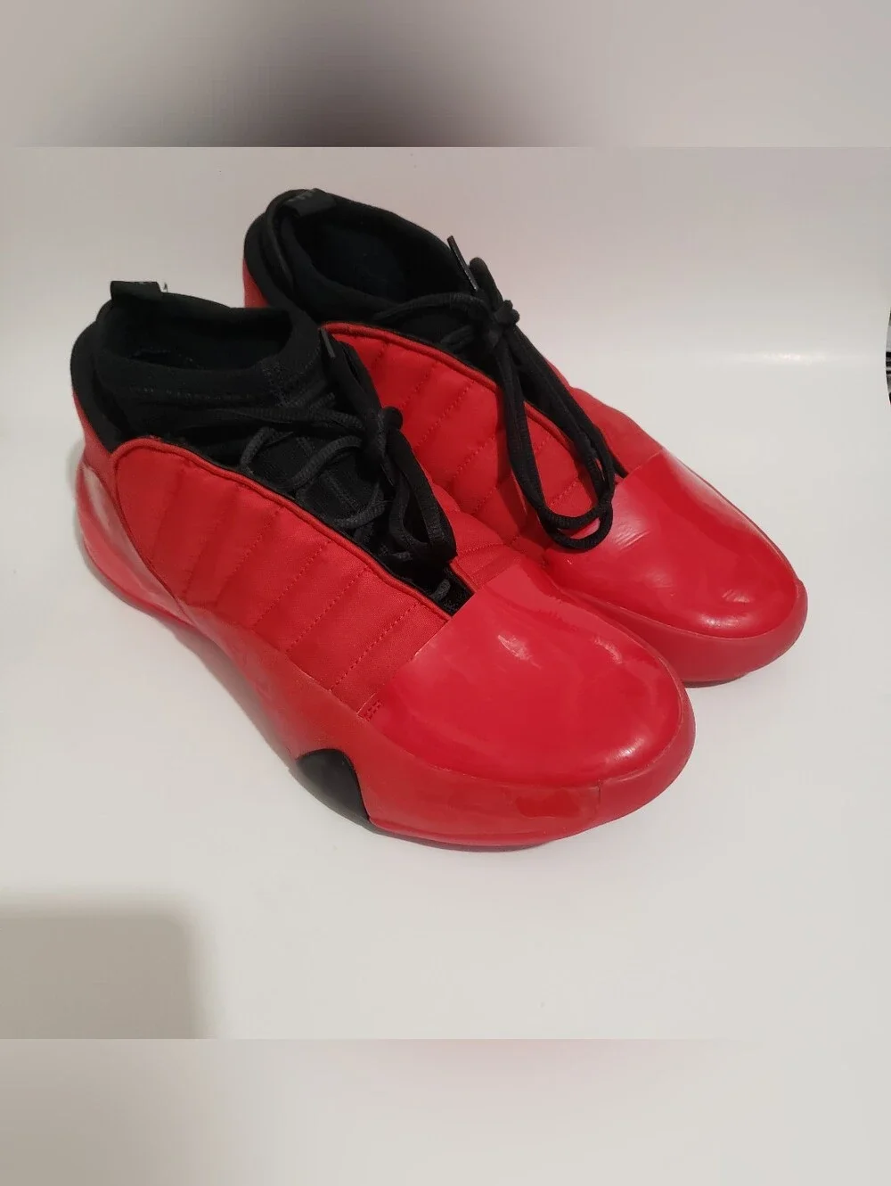 Shoes | Adidas Ape 77901 Basketball Shoes Mens 135 Red Black High Top ...